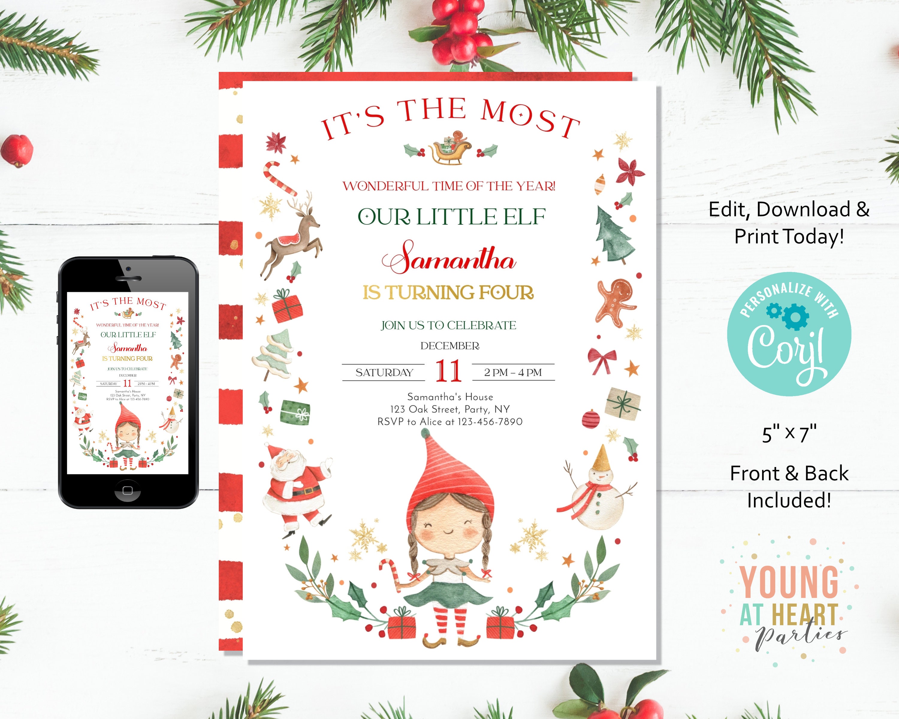 Elf Printable Invitations