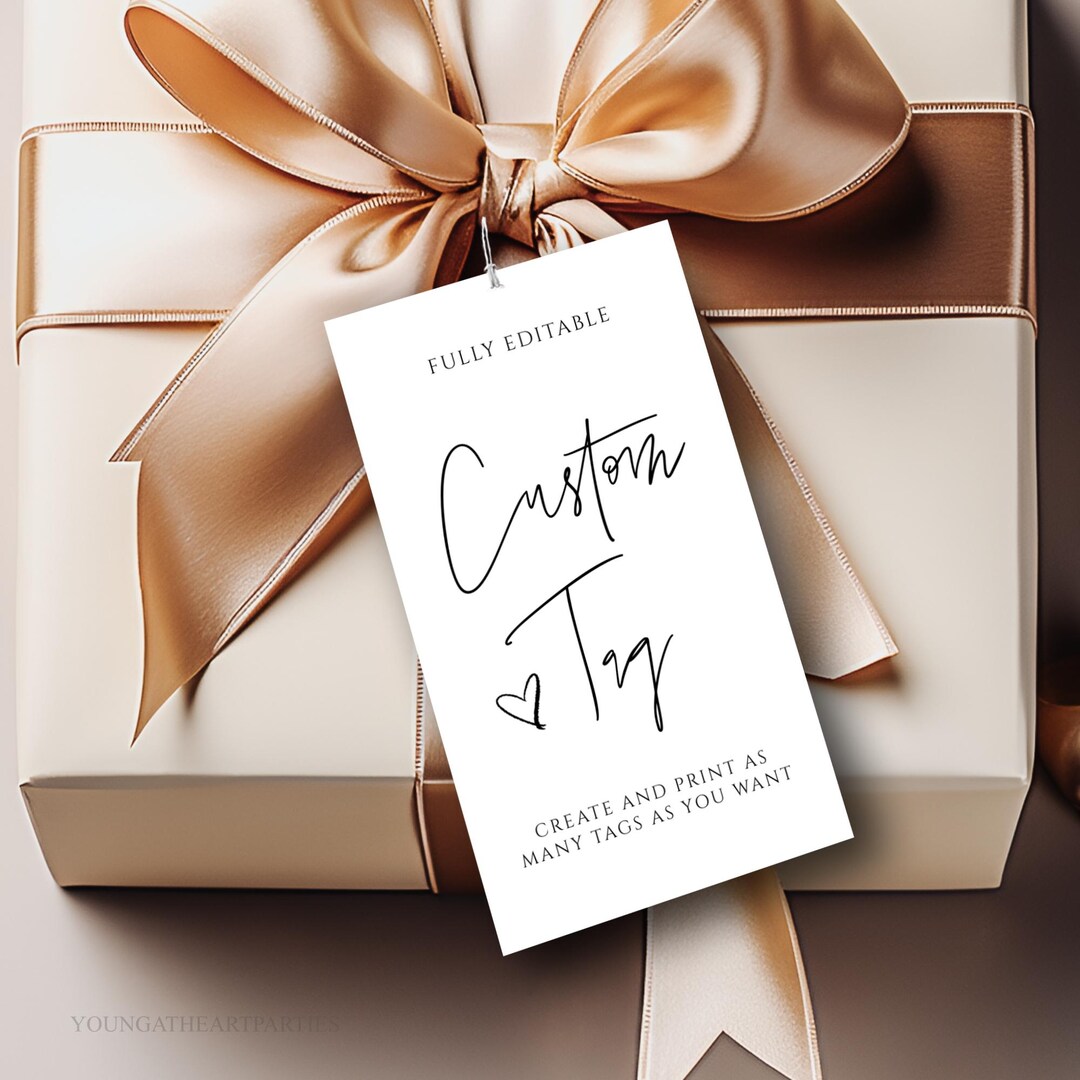 Editable Tags Instant Download, Minimalist Tag, Business Tag, Wedding ...