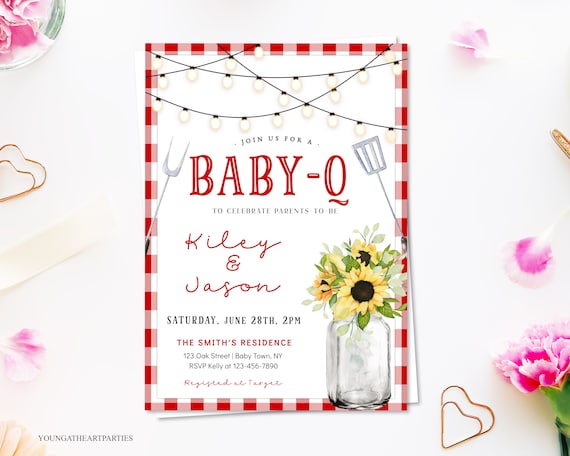 Baby-q Shower Invitation Template Editable BBQ Baby Shower - Etsy