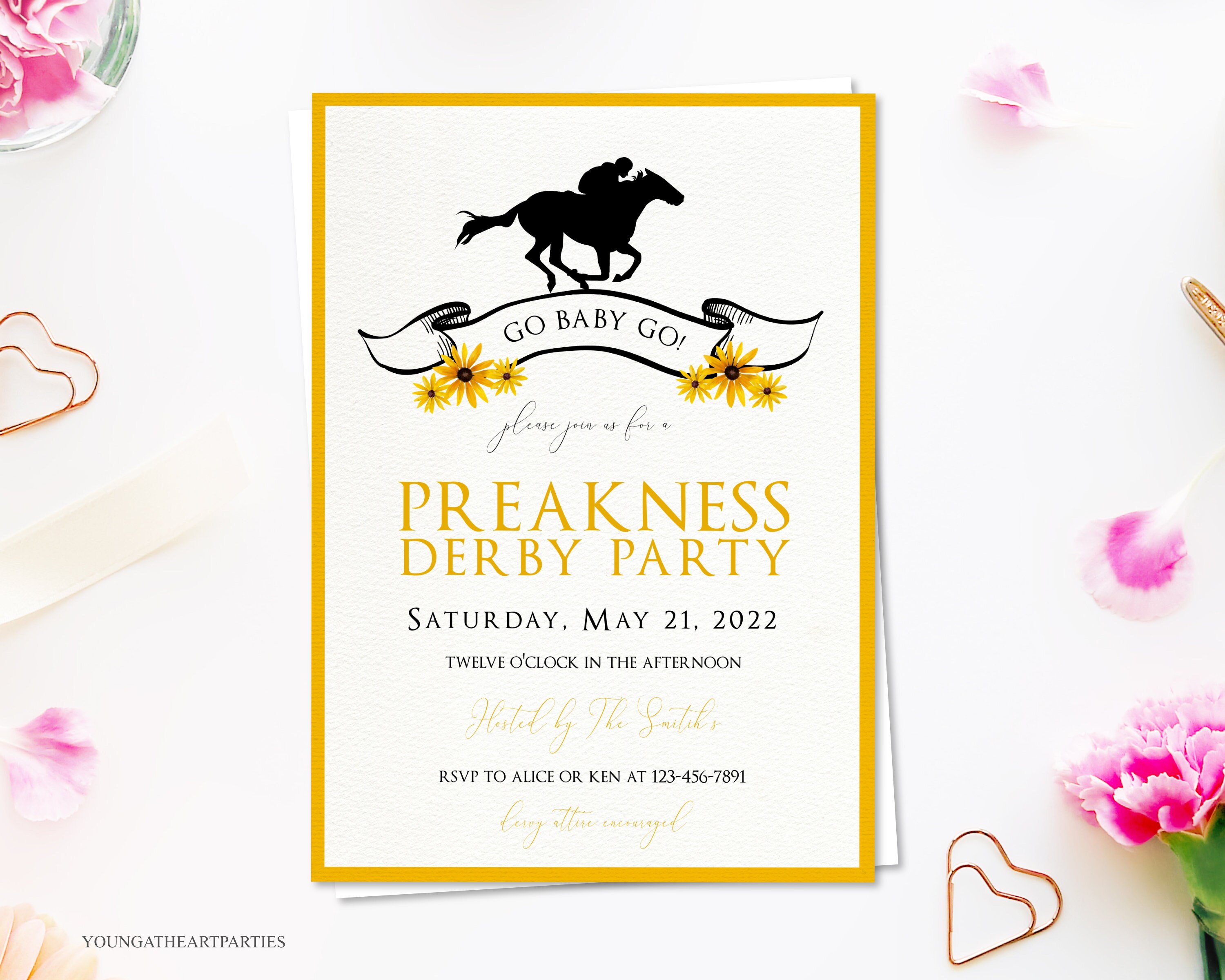Preakness Stakes Party Invitation Template Editable Preakness | Etsy