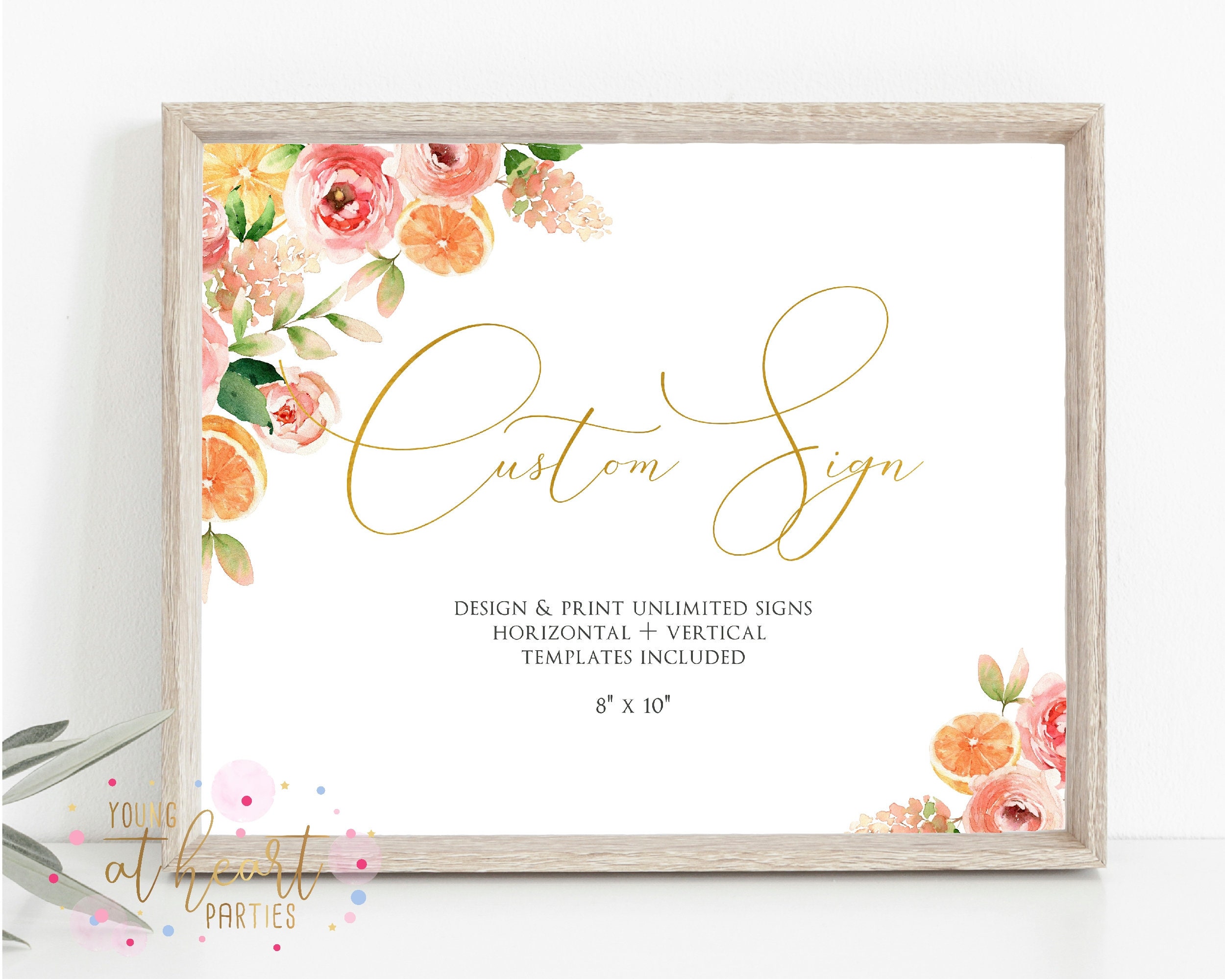 Citrus Bridal Shower Custom Signs Main Squeeze Editable Sign - Etsy