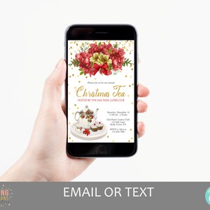 Christmas Tea Party Invitation Holiday Tea Party Invitation - Etsy