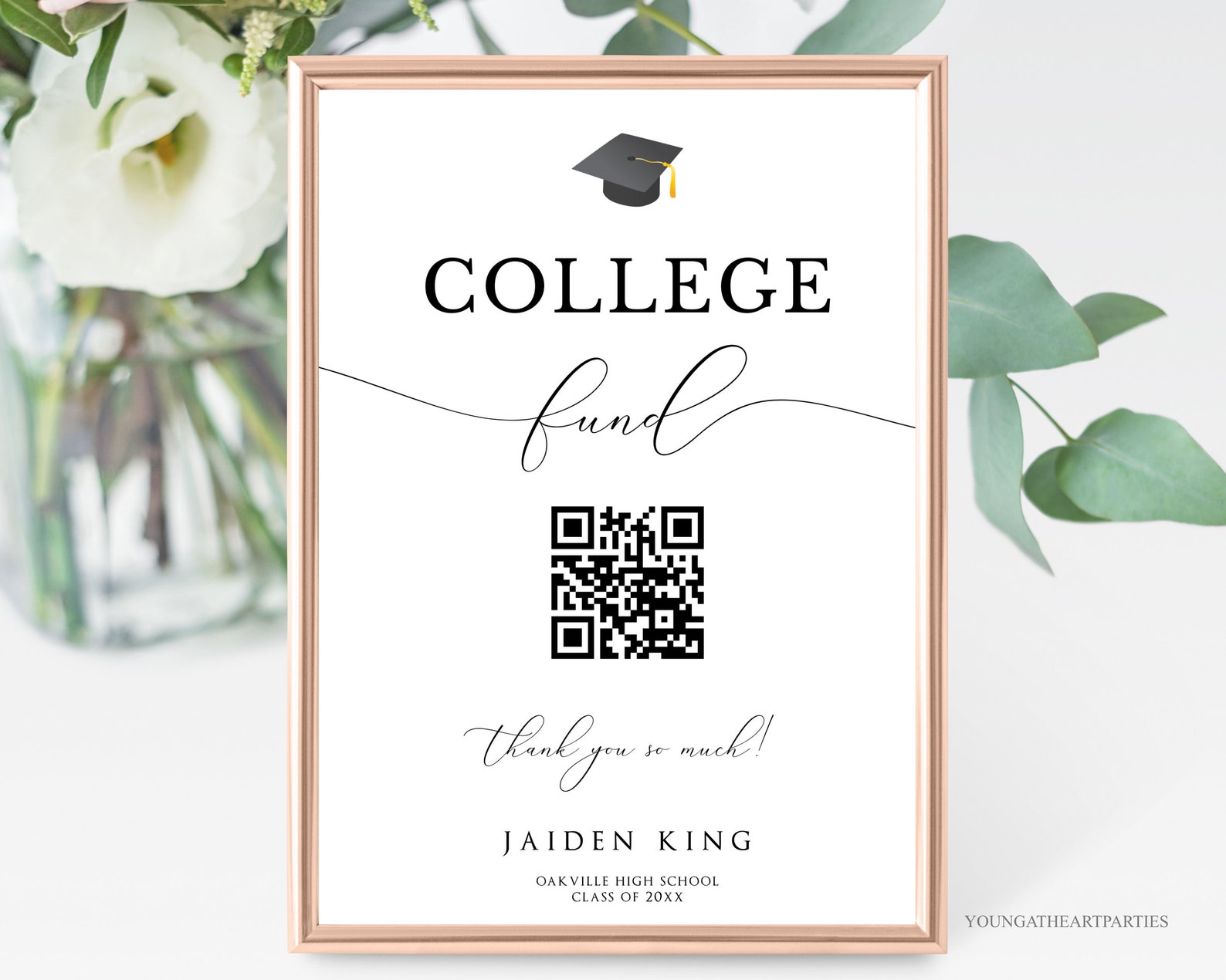 College Fund QR Code Sign Template Venmo QR Code Modern | Etsy