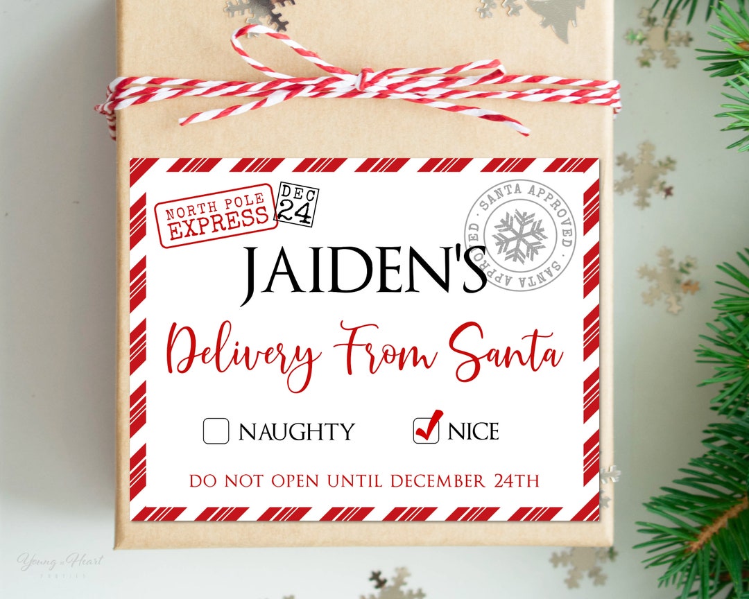 Printable Christmas Eve Box Label, Editable Christmas Eve Box Sign ...