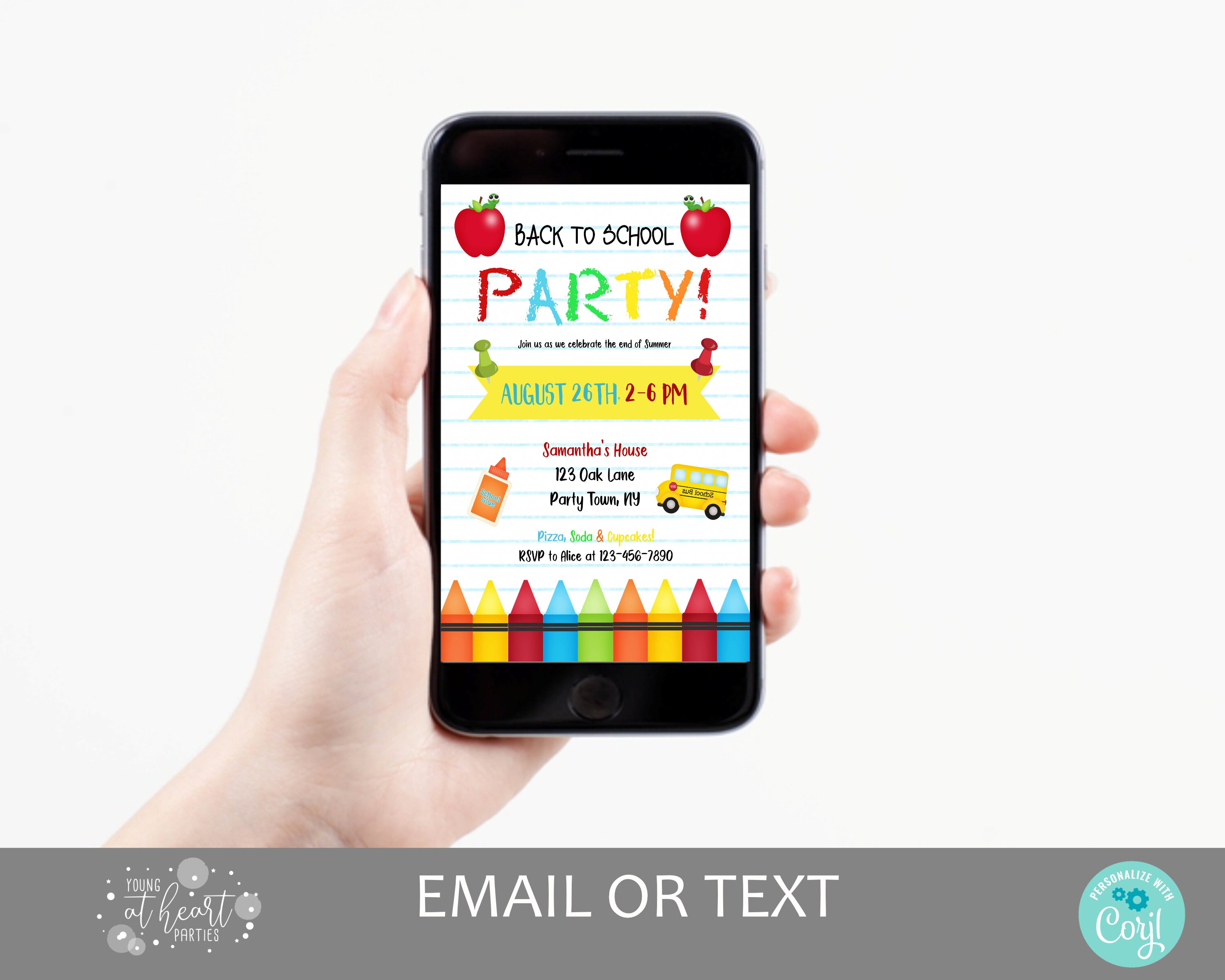 Back to School Party Invitation Template Editable End of - Etsy