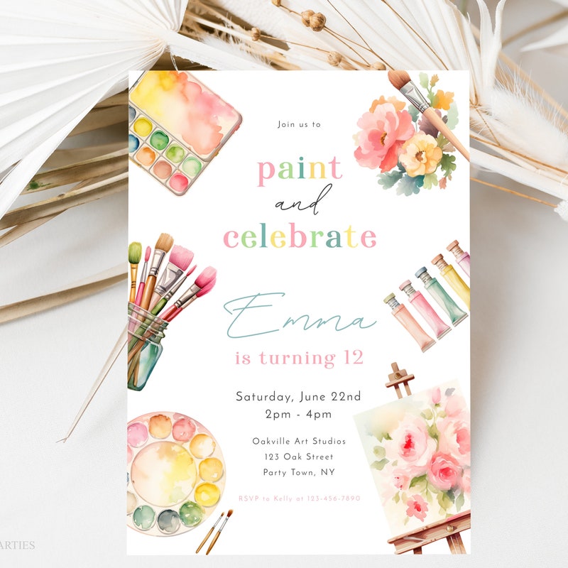 Paint Invitation - Etsy