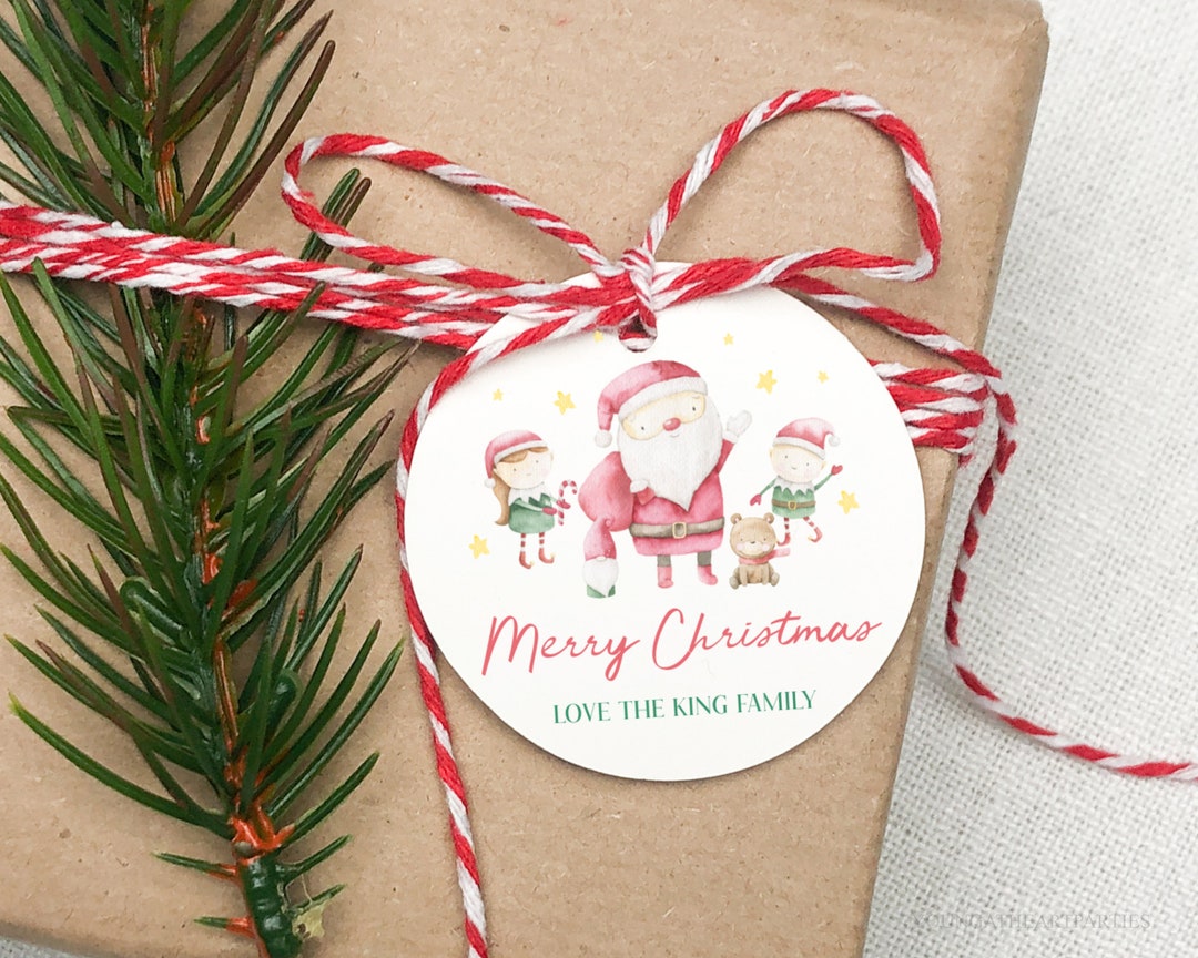 Editable Christmas Tags, Christmas Gift Tags, Holiday Favor Tags, Santa ...
