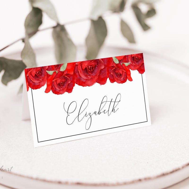Rose Place Card Holders - Etsy