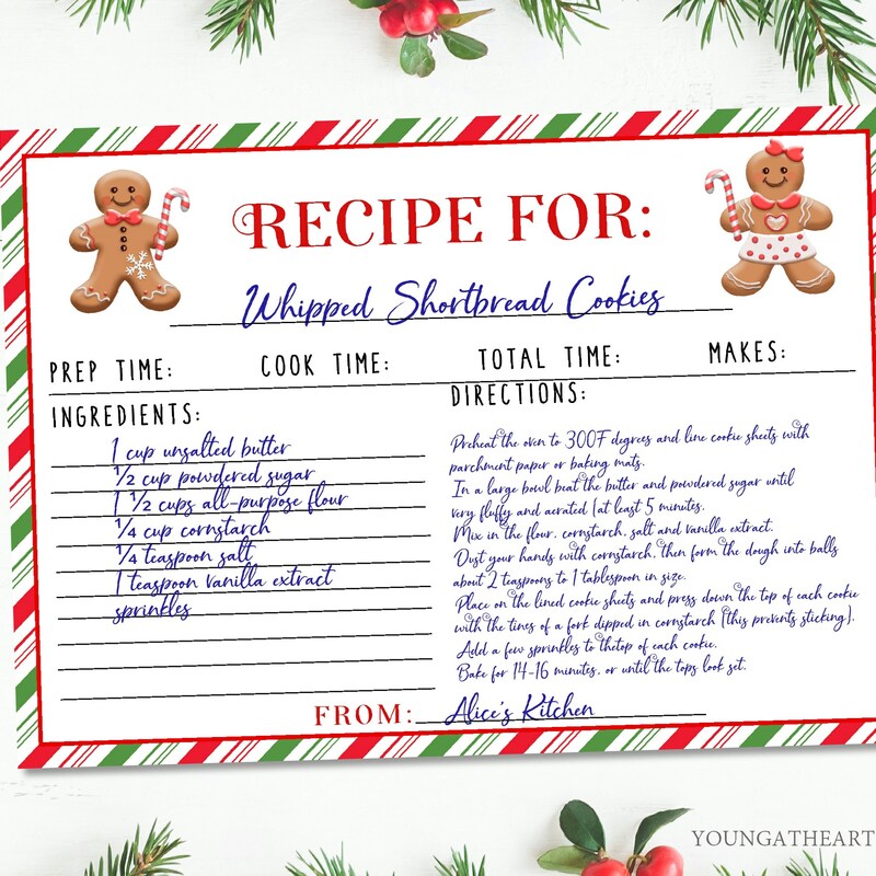 Recipe Cards - Etsy