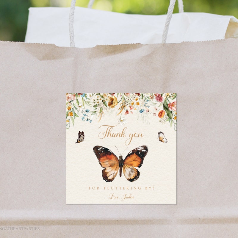 Butterfly Favor Tags - Etsy