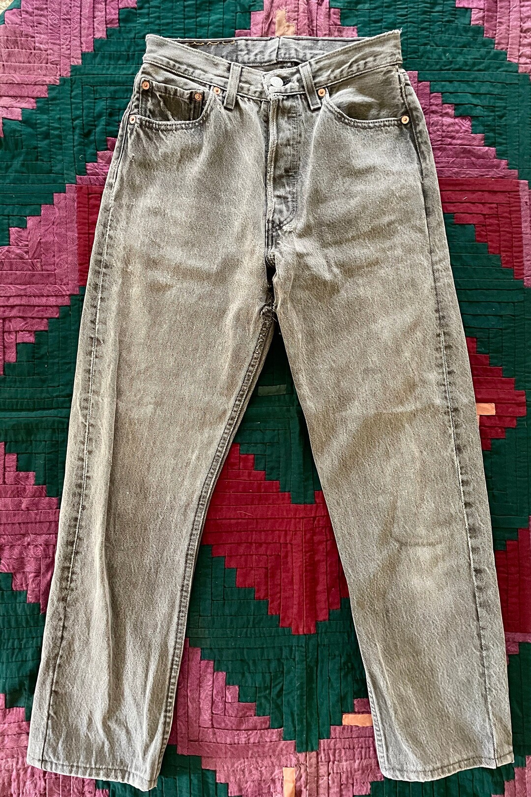 Grey Levi’s 501s High Rise 27x27 - Etsy