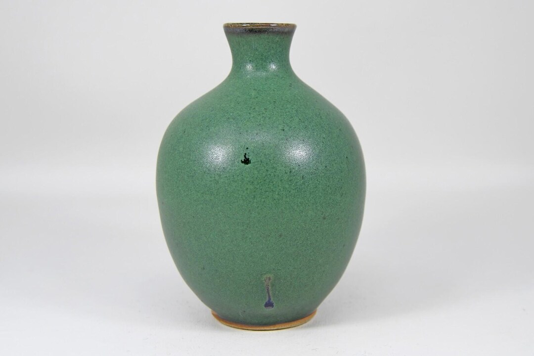 Vintage Studio Art Buck Pottery Gruene Texas Stoneware Bud Vase Signed ...