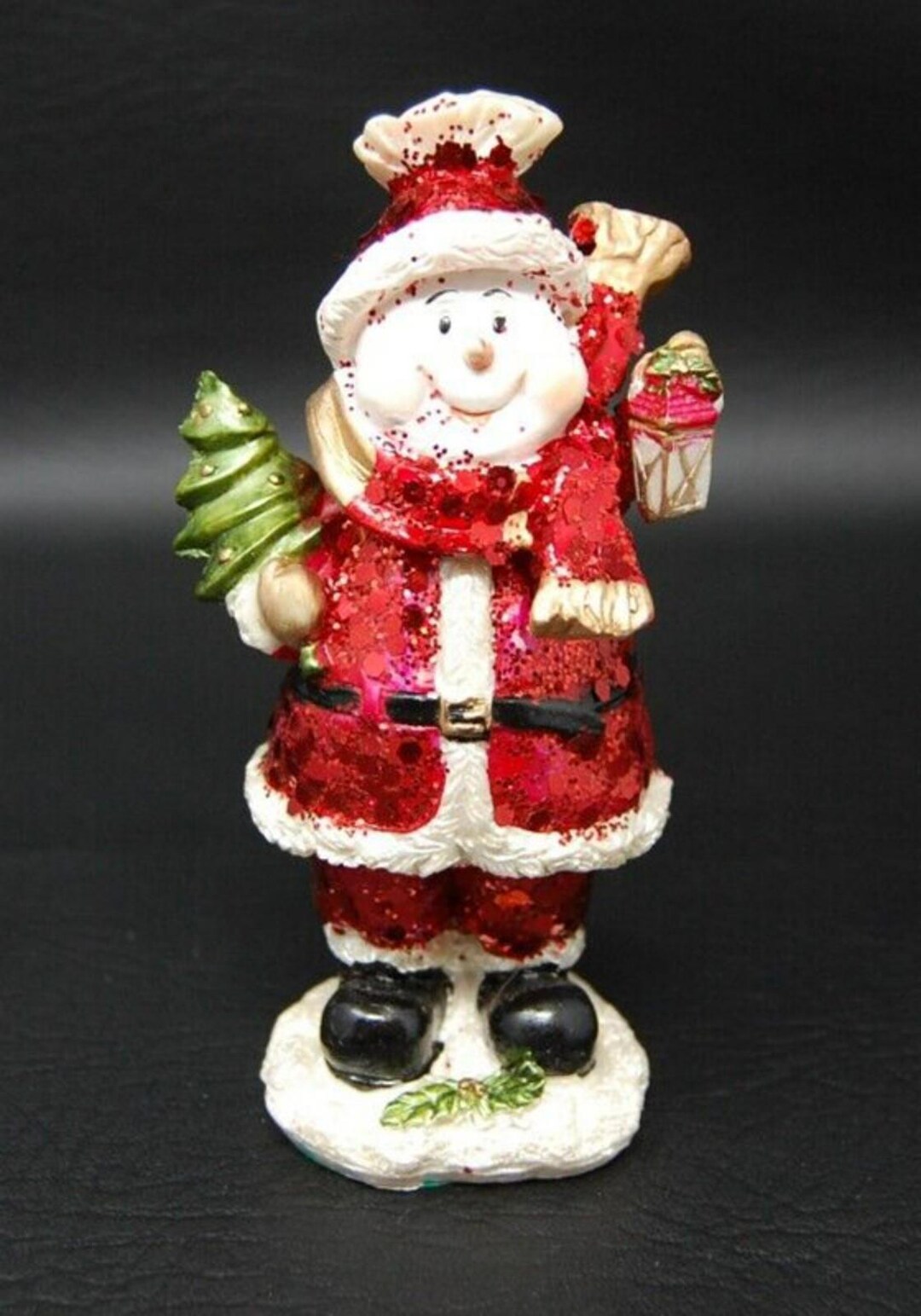 Vintage Christmas Bobblehead Santa Claus Snowman Figure Lantern Tree ...