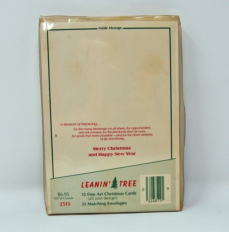 Vintage Leanin Tree Christmas Cards West Horses Cowboy Sunset Snow Dan ...