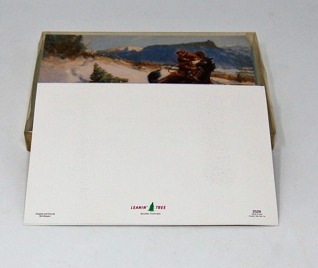 Vintage Leanin Tree Christmas Cards West Snow Horse Cowboy Dog Tree ...