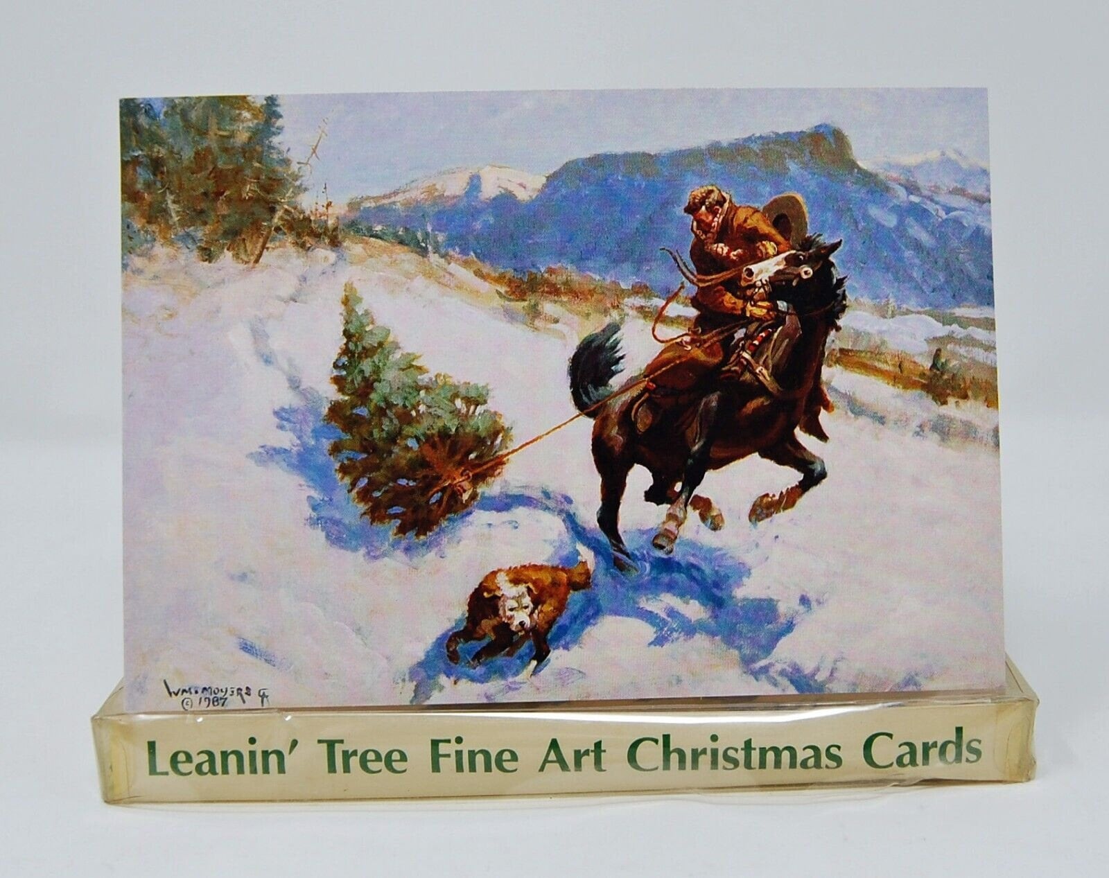 Vintage Leanin Tree Christmas Cards West Snow Horse Cowboy Dog Tree ...
