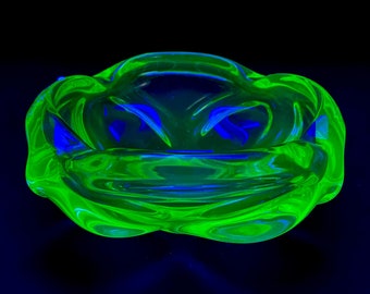 Uranium Glass Ashtray - Etsy