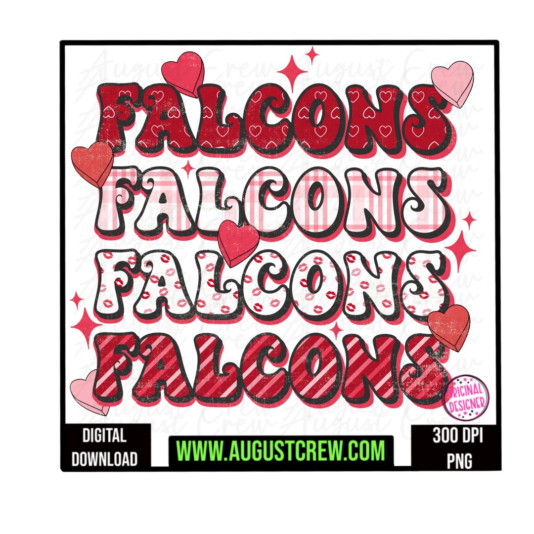 Stacked| Mascot| Falcon| Valentines| Retro - Etsy