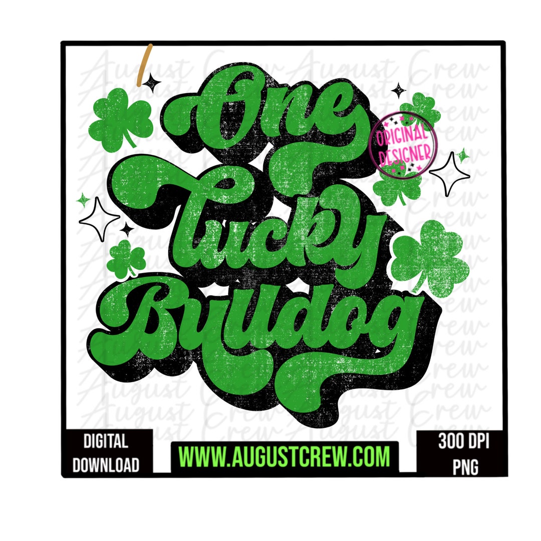 One Lucky | Bulldog | Mascot | St. Patrick's | School Spirit - Etsy