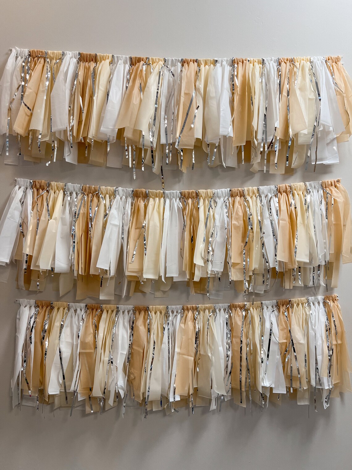 Neutral Banner Fringe Backdrop ONE Banner Included in Price - Etsy