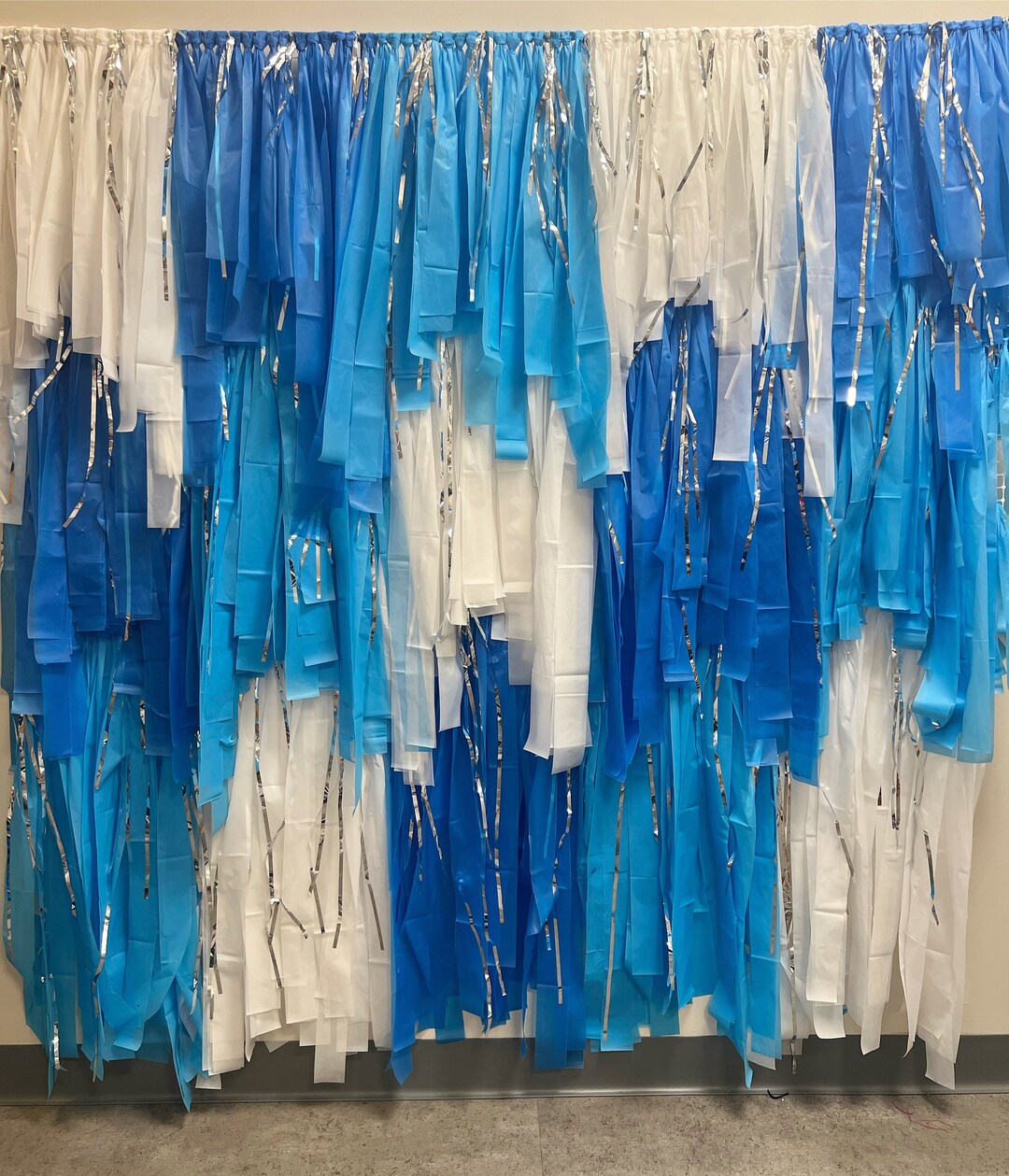 Winter Wonderland Blue Fringe Backdrop - Etsy