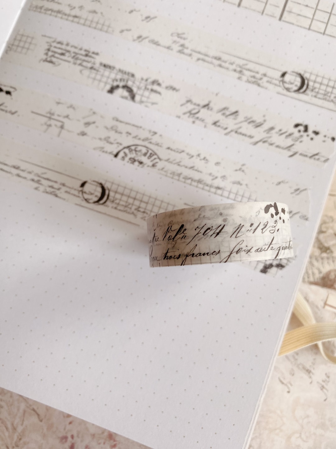 Washi Tape Vintage Scripts for Journaling, Bullet Journal, Bujo ...