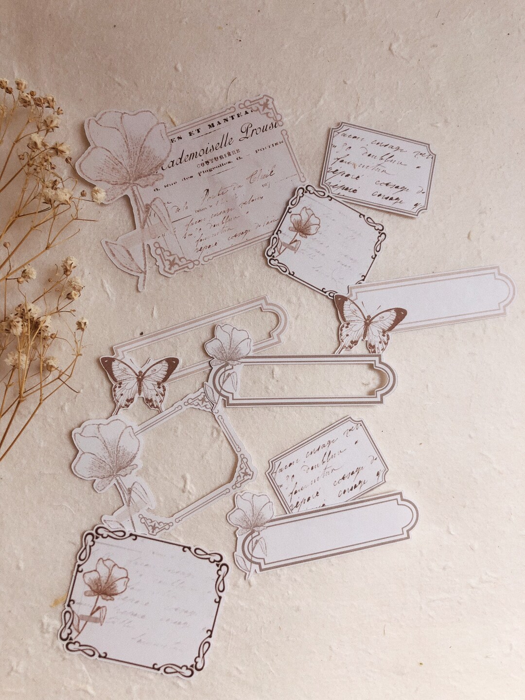 Lot of Labels/ Die Cut for Journaling, Journal, Scrapbooking, Junk ...