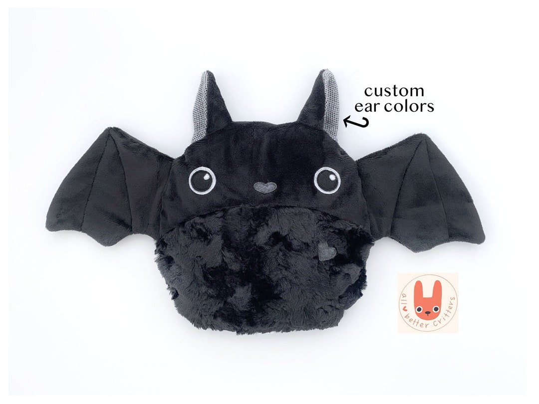 310 Lb CUTE BLACK BAT Hot Cold Therapy Pack Weighted Plush Animal Cozy ...