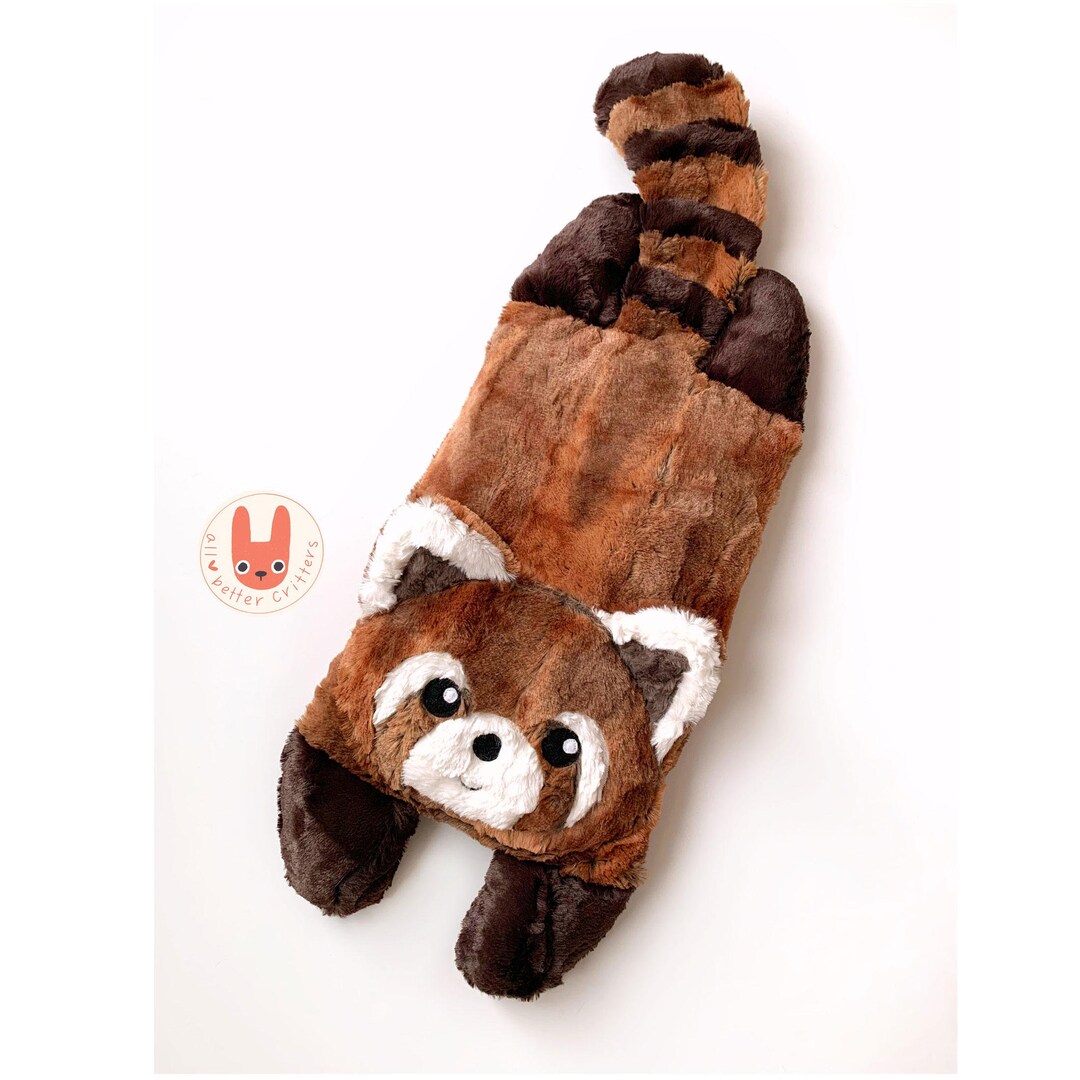 Cozy RED PANDA 210 Lb WEIGHTED Plush Animal Hot/cold Soft Hug Pillow ...