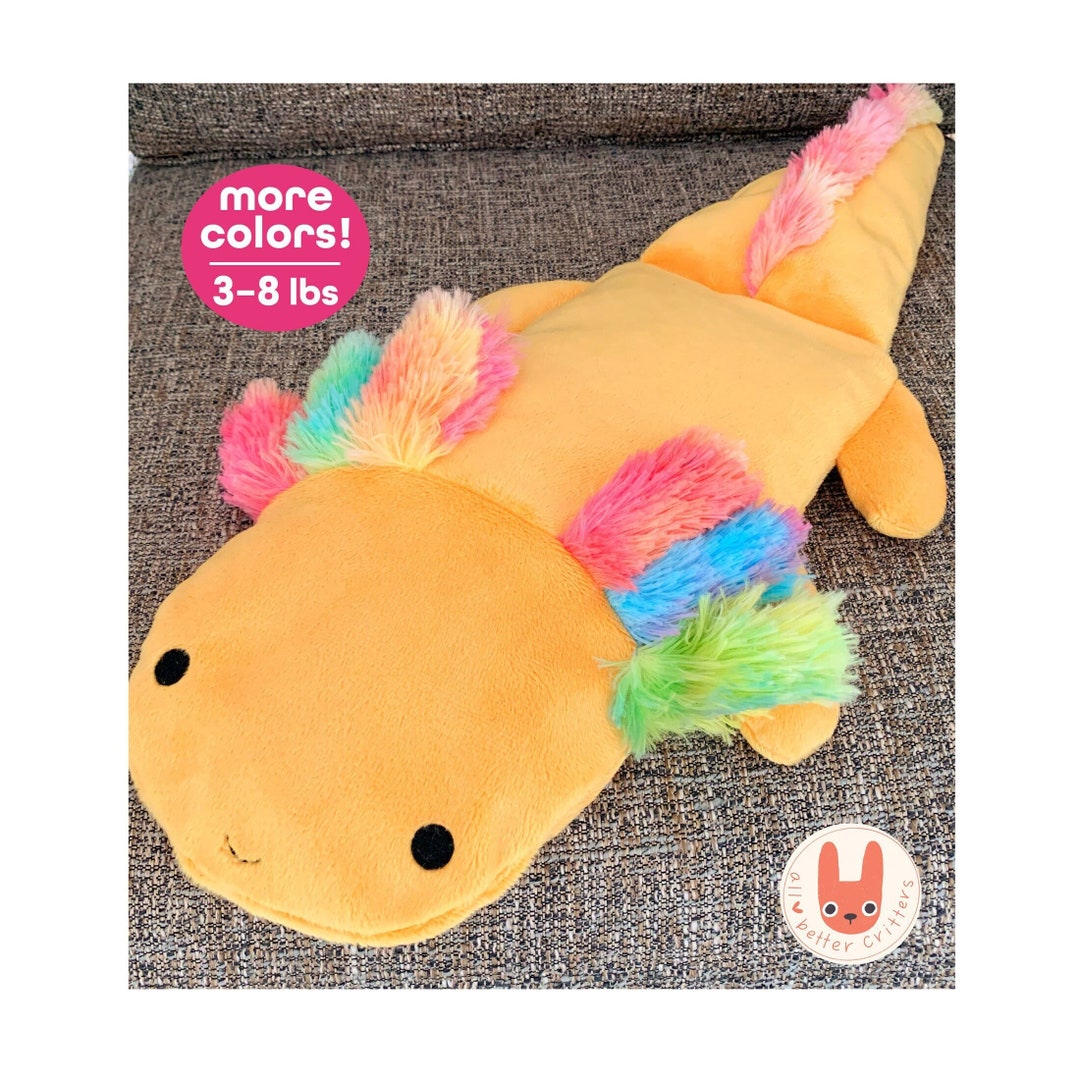 Cute AXOLOTL WEIGHTED PLUSH Hot/cold Comfort Animal 38 Lb Cozy ...