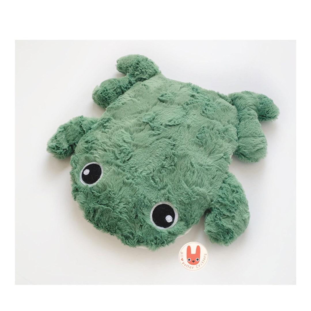 Cute FROG 410 Lb WEIGHTED PLUSH Comfort Animal Toad Pillow Cozy Heating ...