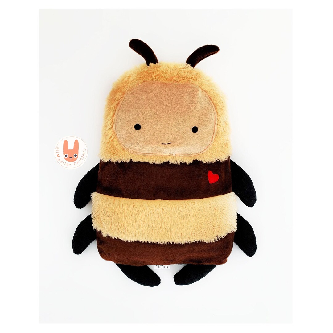 Cute BEE 410 Lb WEIGHTED PLUSH Soft & Cozy Hug Bug Pillow Bumblebee ...