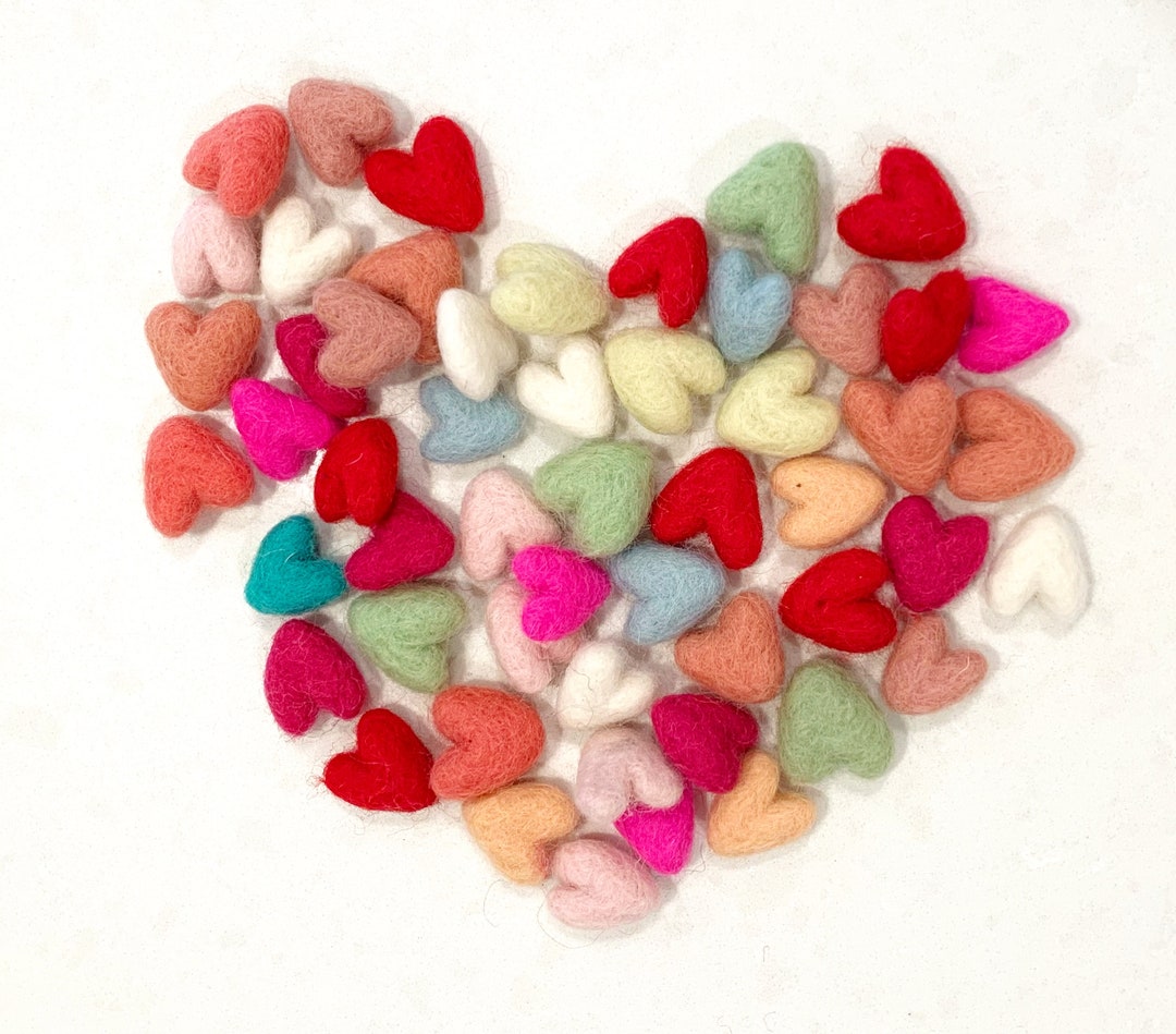 Tiny Wool Felt Heart Scented or Unscented Add to Allbettercritter ...