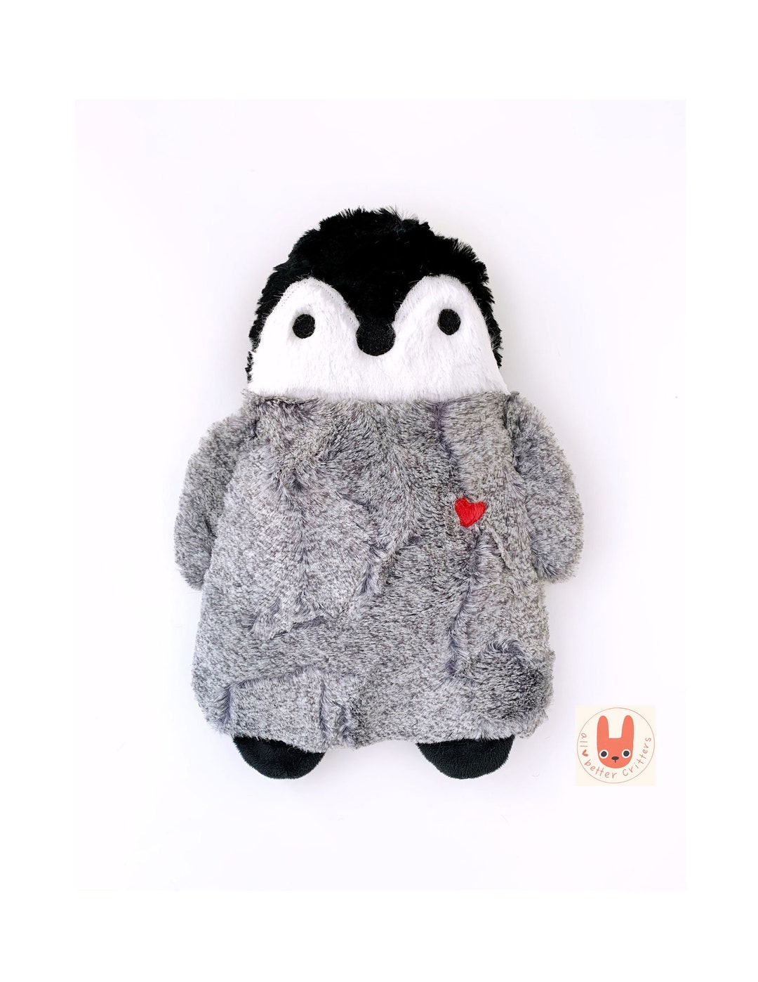 CUTE COZY PENGUIN Weighted Plush Animal Friend | Washable Cover With 1 ...
