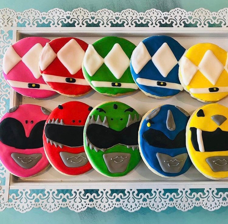 Power Rangers Decorated Sugar Cookies Birthday Party Favors - Etsy