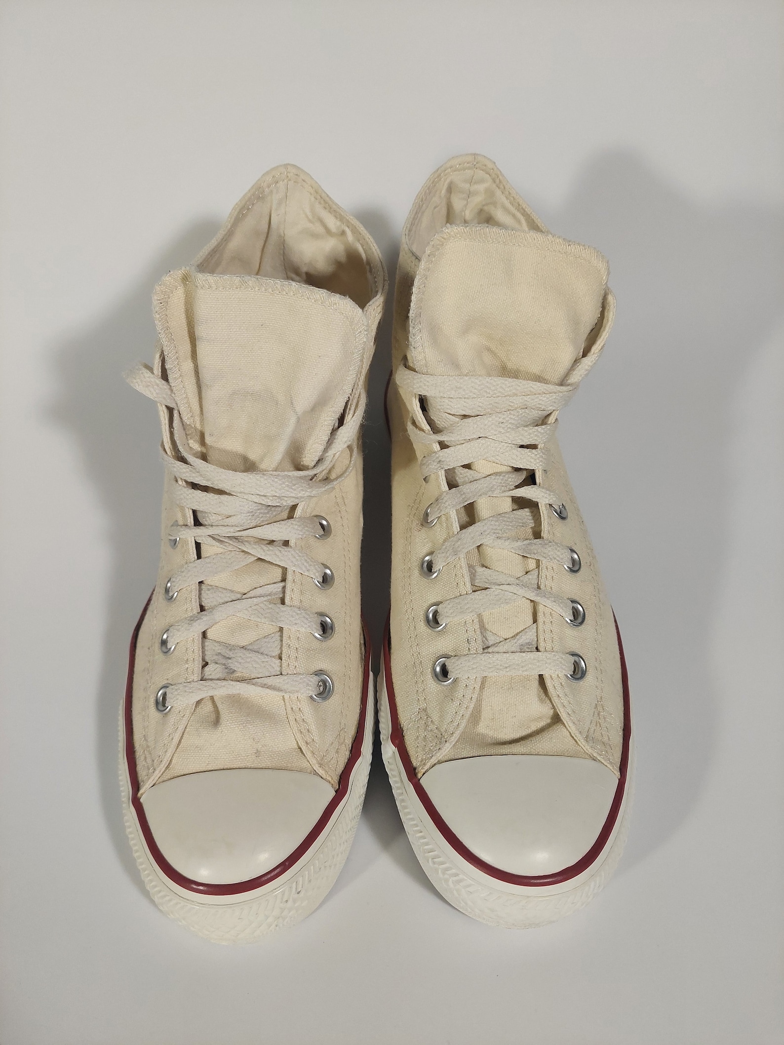 Vintage Converse All Stars Shoes Size 42.5 Unisex Beige High Top - Etsy