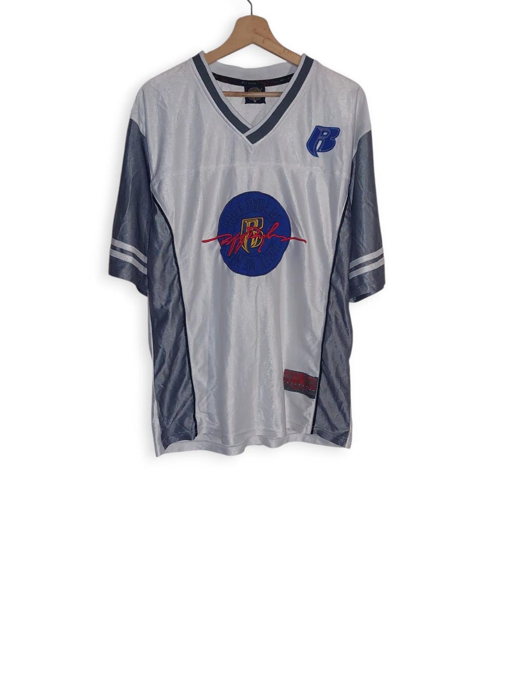 Vintage White Ruff Ryders Jersey Size M Dirty Denim Collection DMX - Etsy