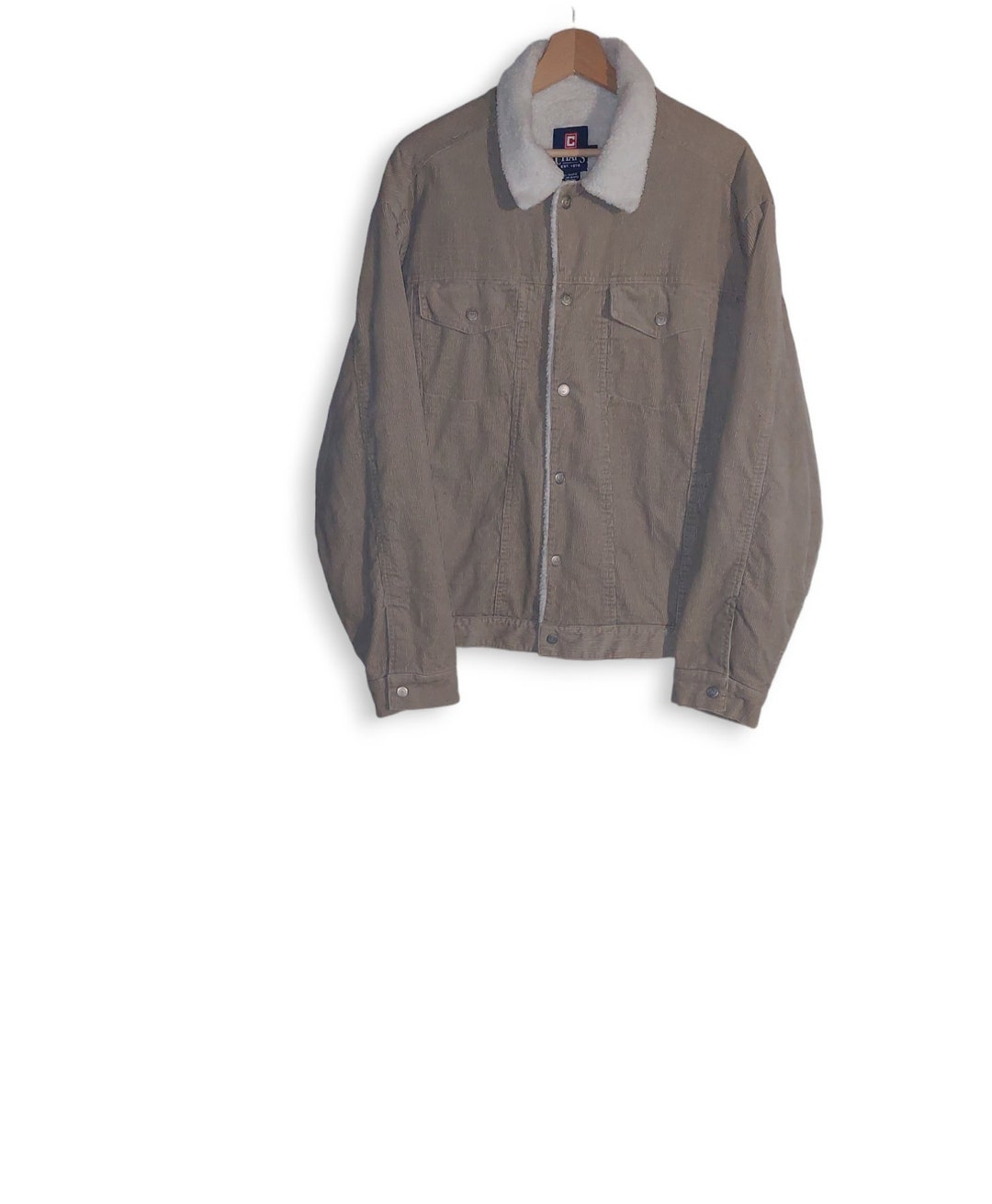 Vintage Chaps Beige Sherpa Lined Jacket Size M - Etsy