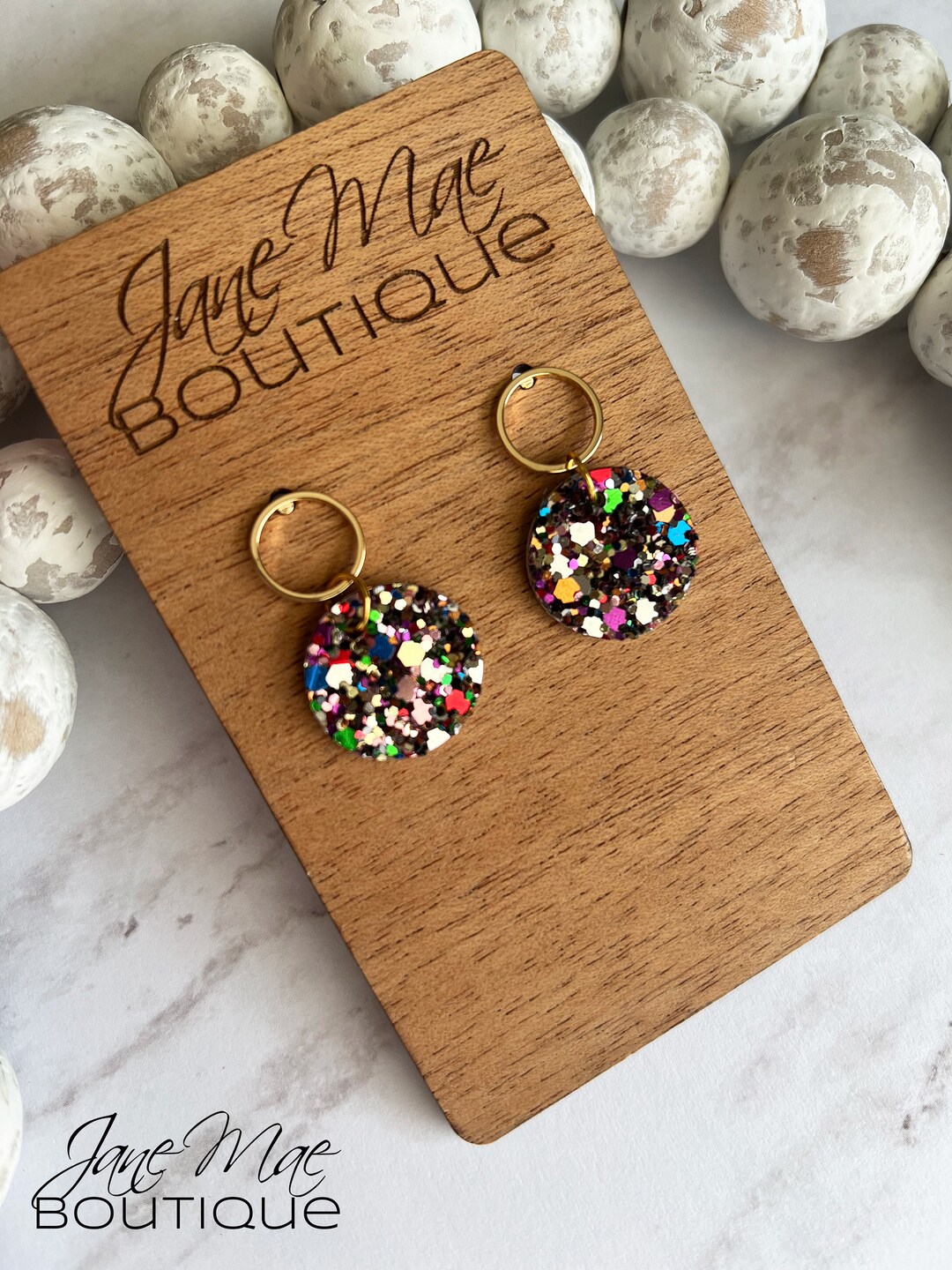 Gold Earrings, Glittery Earrings, Simple Earrings, Preppy Earring, Gold ...