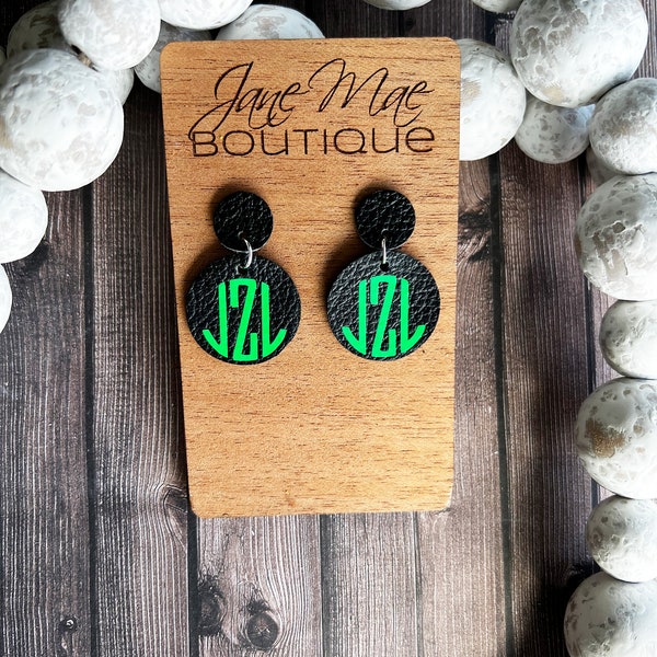 Monogrammed Earring - Etsy