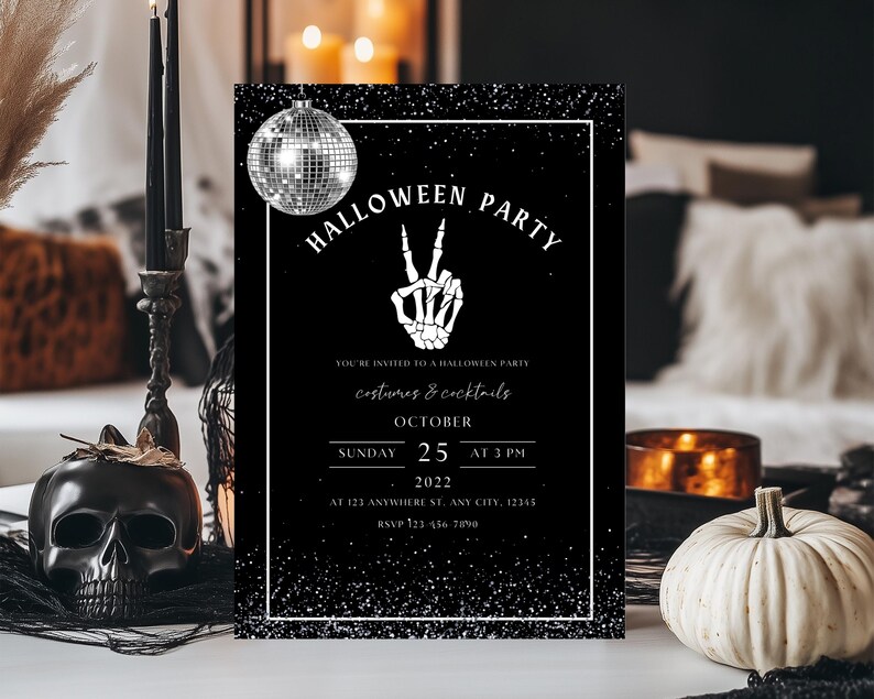 Editable Adult Halloween Party Template, Printablehalloween Party ...