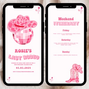 Last Rodeo Party Digital Invitation, Last Rodeo Bachelorette Party ...
