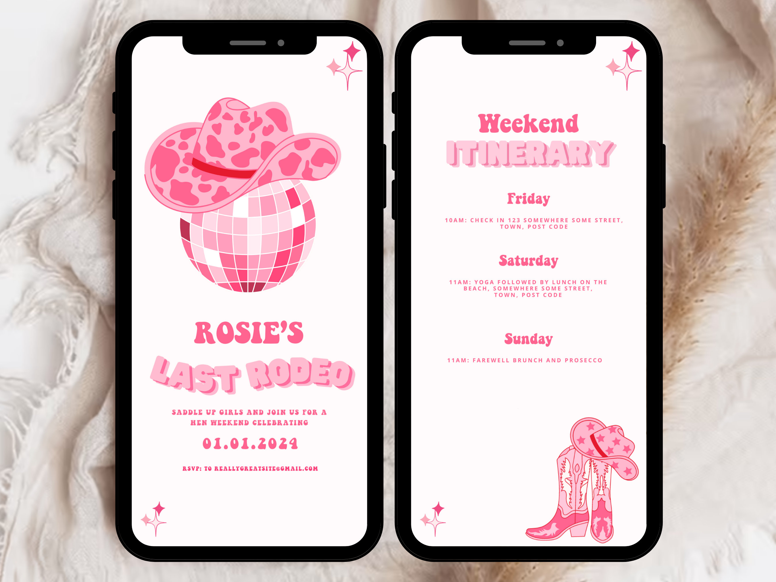 Last Rodeo Party Digital Invitation, Last Rodeo Bachelorette Party ...