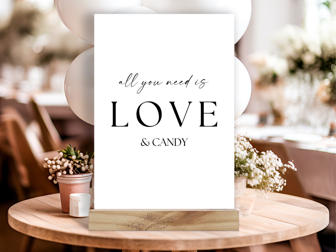 Wedding Sweet Sign Template, Sweet Wedding Table Signs, Sweet Table ...