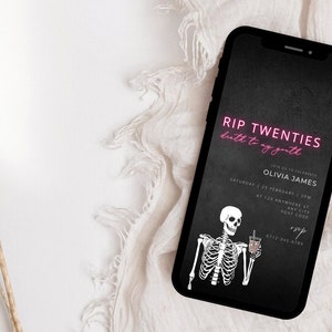 RIP 20s Invitation, RIP Twenties Party Invitation, 30th E-invite, Black ...