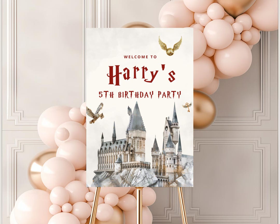Wizard Birthday Welcome Sign, Wizard Magic School Welcome Board, Wizard ...