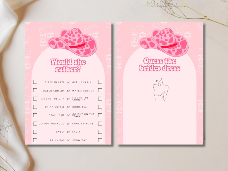 Last Rodeo Bachelorette Games Bundle, Last Rodeo Hen Do, Canva Template ...