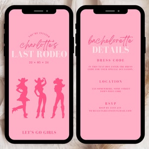Last Rodeo Bachelorette Invitation Template, Last Rodeo Party ...