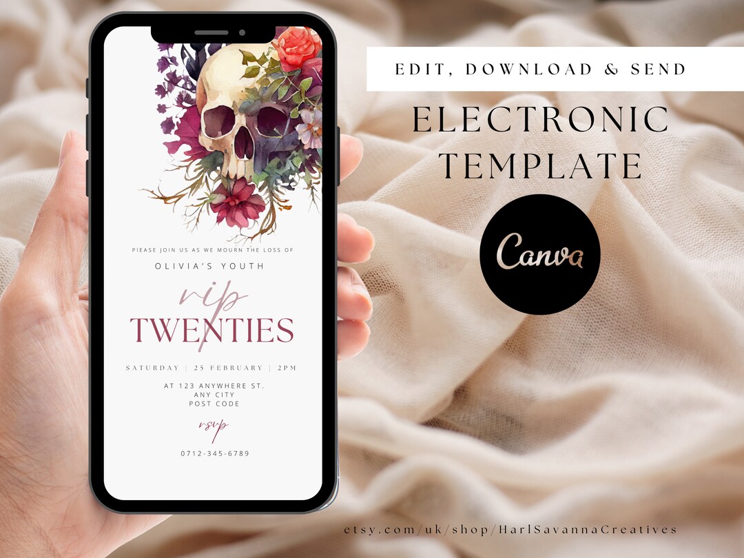 RIP 20s Invitation RIP Twenties Party Invitation 30th - Etsy