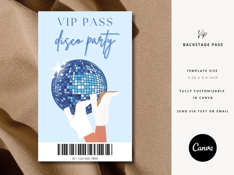 Bachelorette Party Pass VIP Template, VIP Party Pass Badge, Printable ...